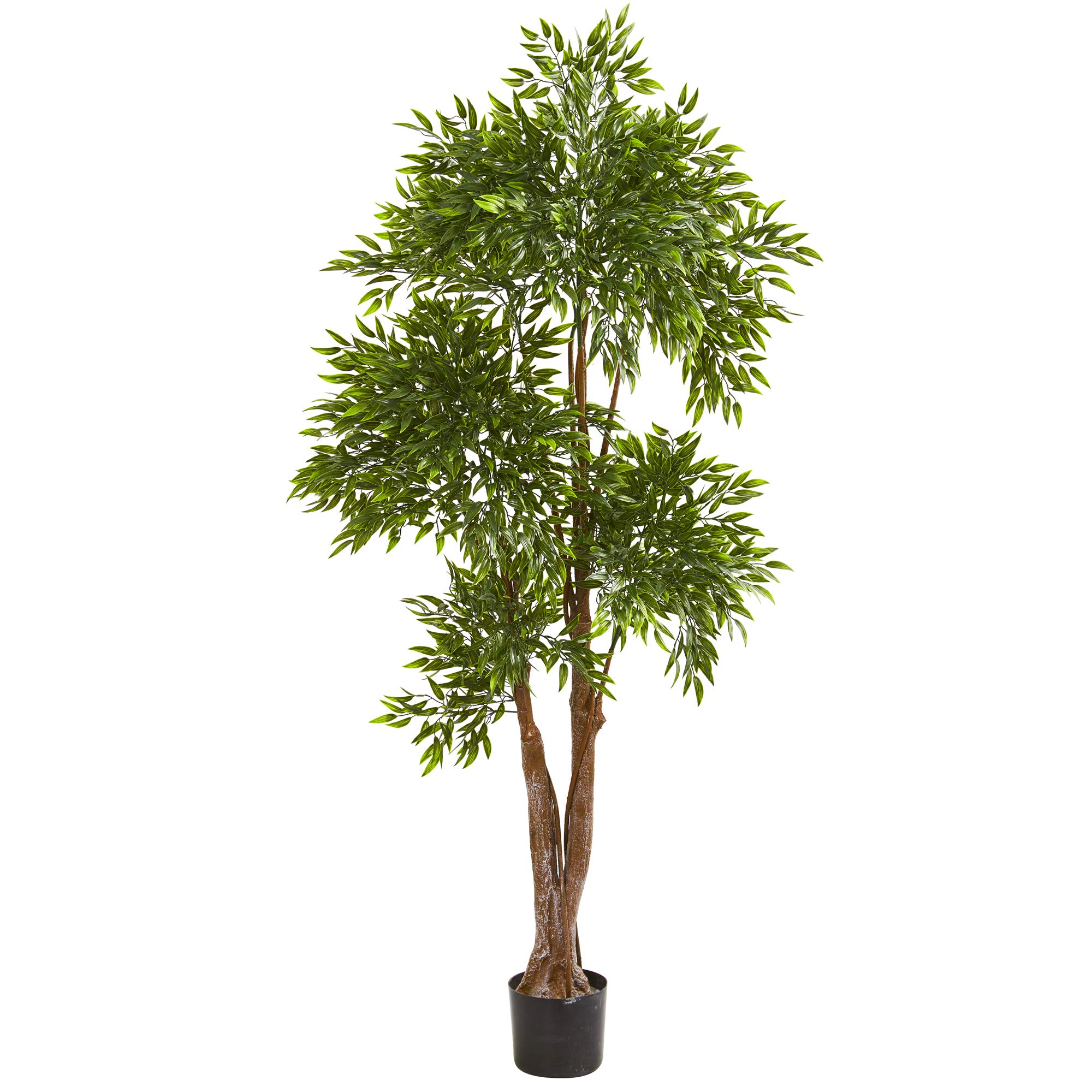 Nearly Natural 69in. Ruscus Artificial Tree UV Resistant (Indoor ...