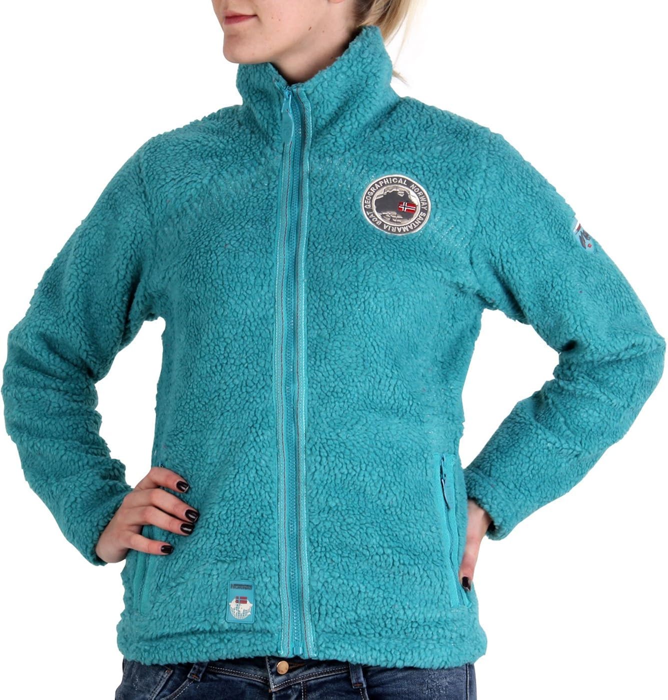 Geographical Norway – Jacket for Women - Blue - Small : Amazon.co.uk ...