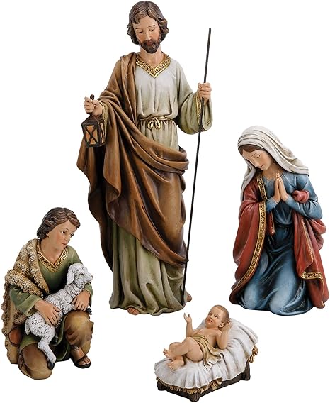 Amazon.com: Joseph's Studio by Roman - 4-Piece Nativity Set, Includes ...