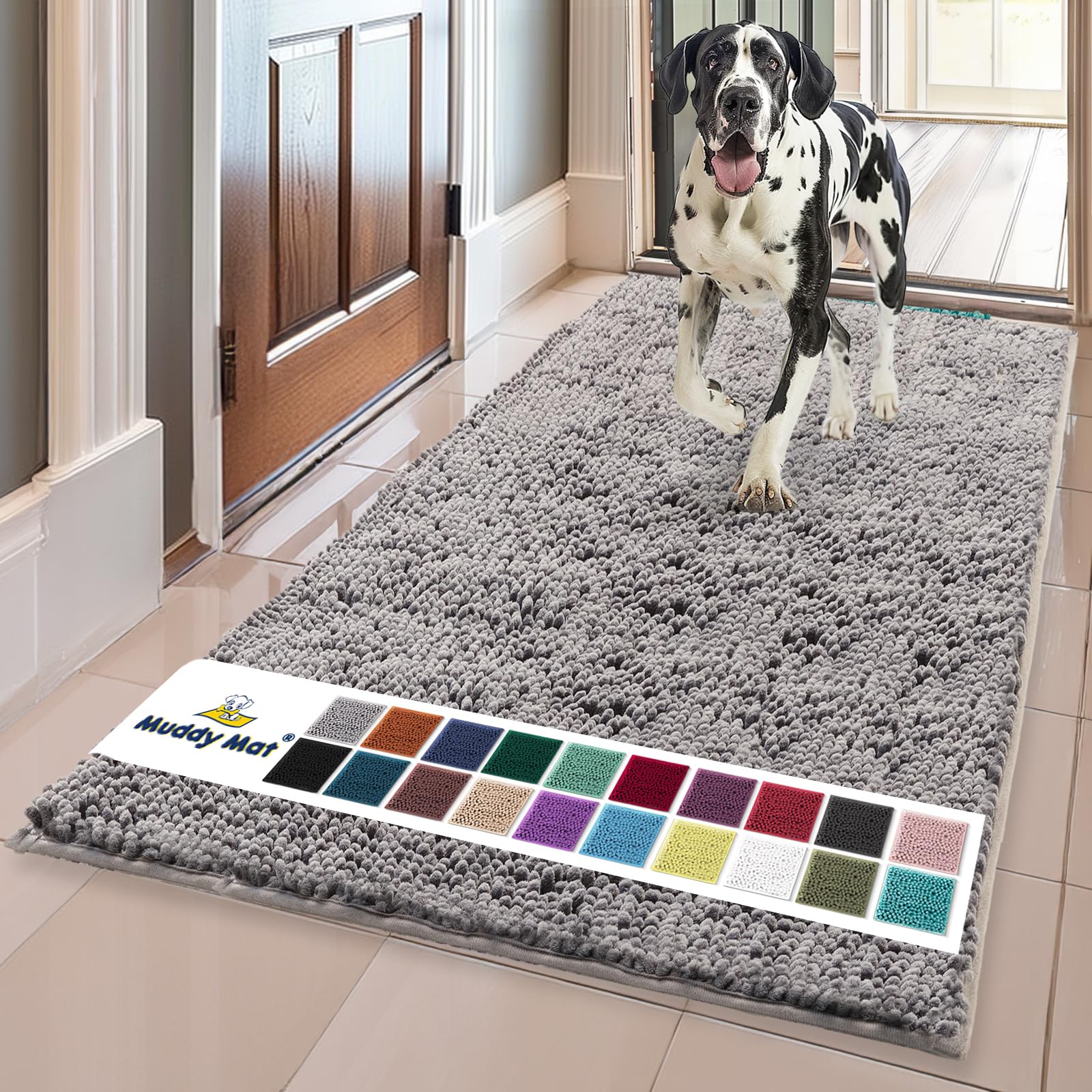 Muddy Mat® Shown ON TV Highly Absorbent Microfiber Door Mat and Pet Rug ...