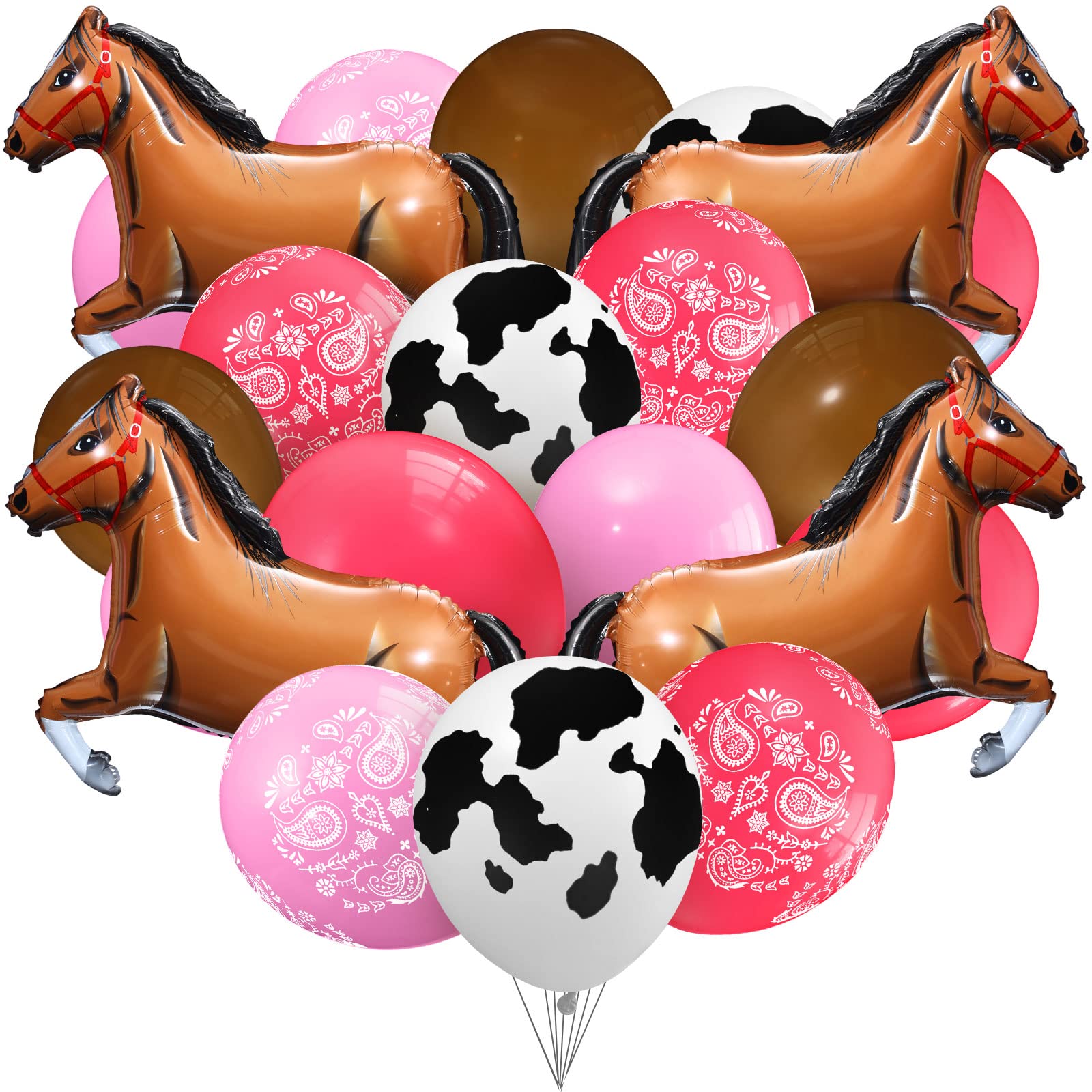 Mua 52 Pcs Western Cowboy Bandana Balloons Foil Horse Balloon Set ...