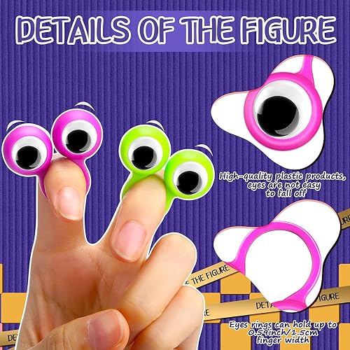 Educational Puppet Toys 10-Pack Wiggly Eye Finger Puppets - Assorted ...