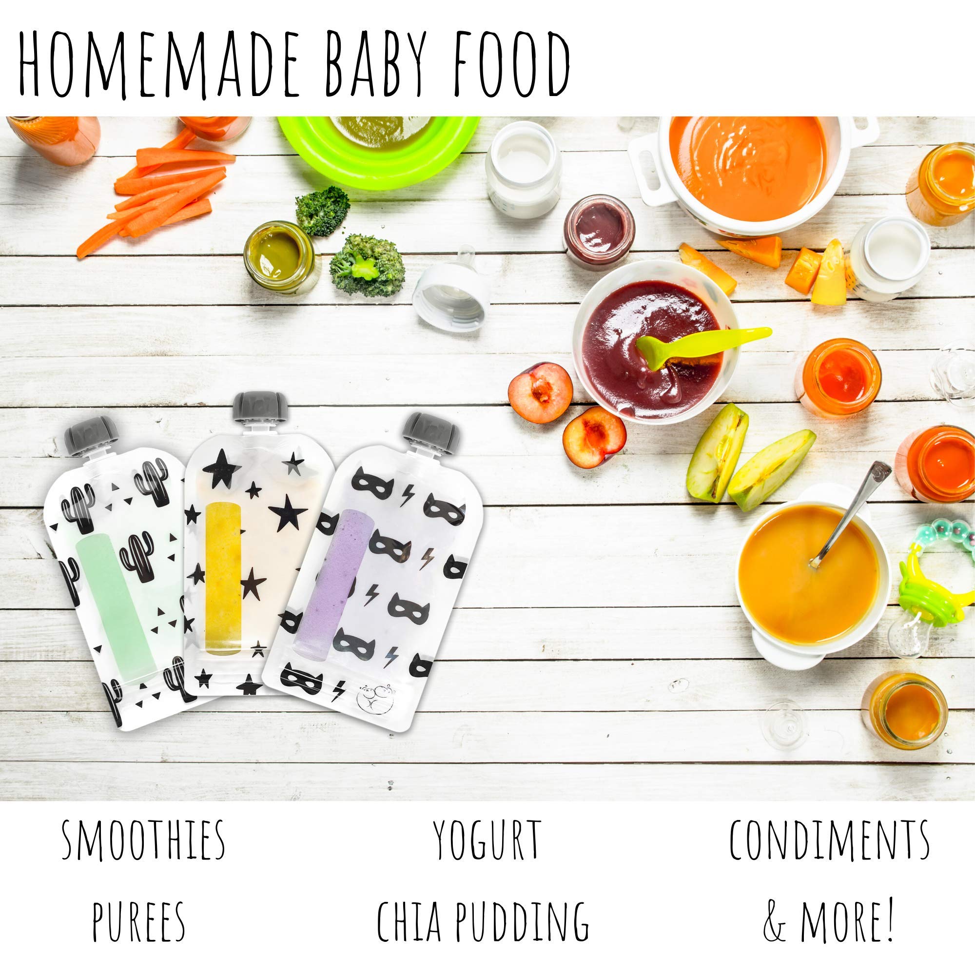 Mua Hippypotamus Reusable Baby Food Pouches - Baby Food Storage - BPA ...