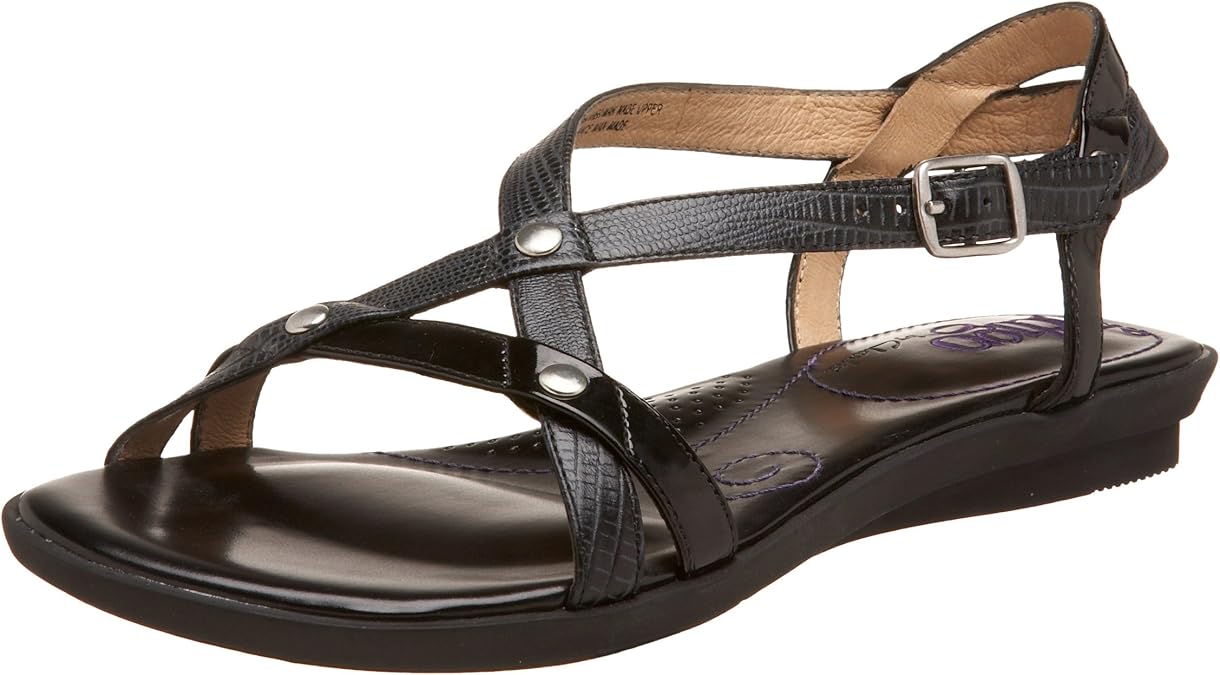 Amazon.com | Clarks Indigo Women's Kemp Sandal, Black, 8.5 M | Sandals