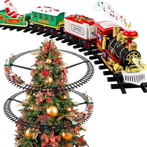 Train Set Around Christmas Tree Train Sets For Under The Christmas
