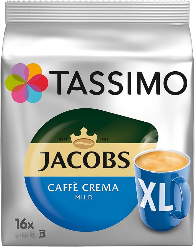 TASSIMO Jacobs Caffe Crema XL Coffee Capsules Pods Refill T-Discs 5 ...