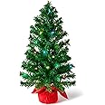 Amazon.com: JOIEDOMI 24"/2FT Small Tabletop Christmas Tree with Multi-Color LED Lights, Table ...