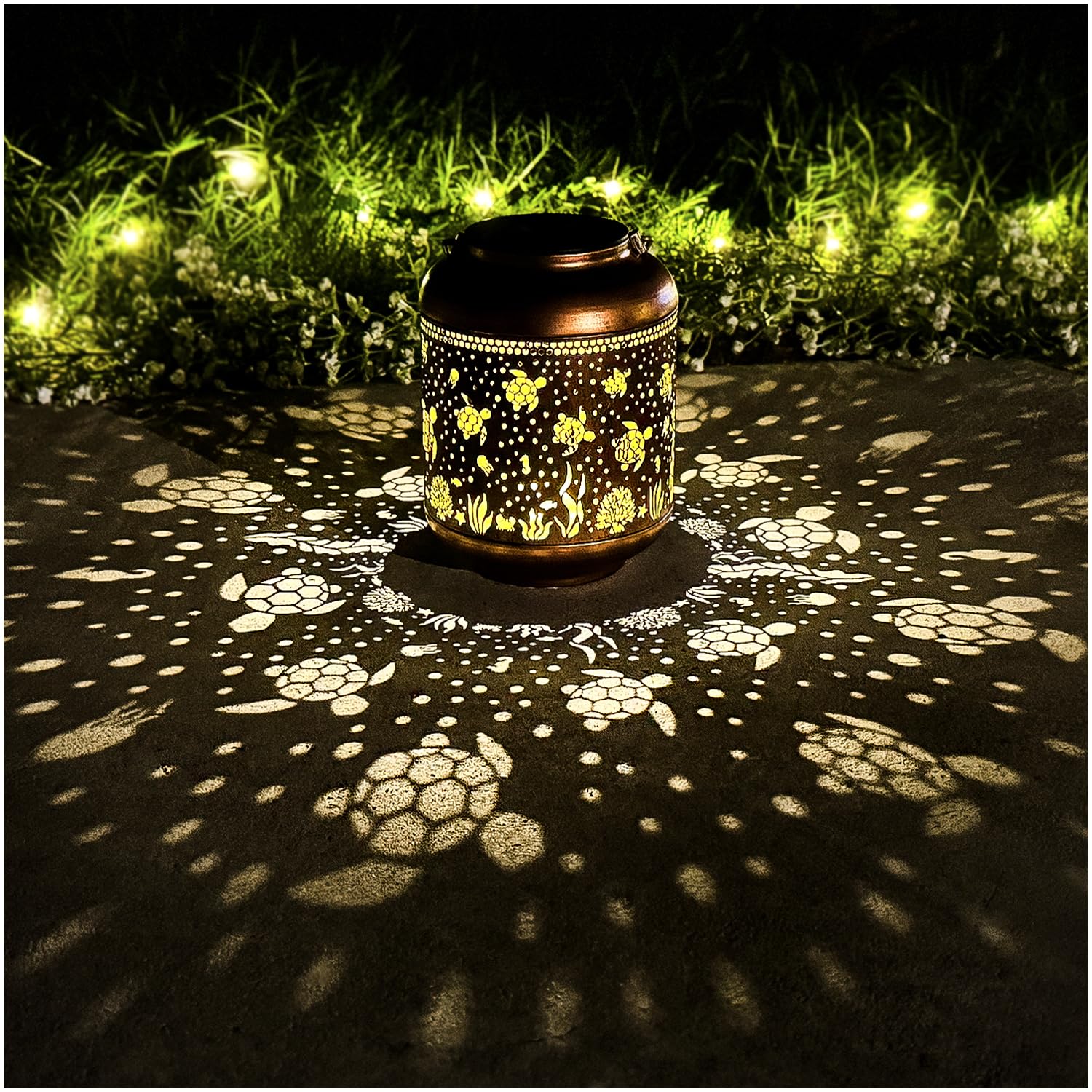 Sea Turtle Solar Lanterns Outdoor Waterproof,Hanging Solar Lights Sea ...