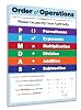 Safety Magnets ZOCO – Order of Operations, PEMDAS Poster – Algebra Math ...