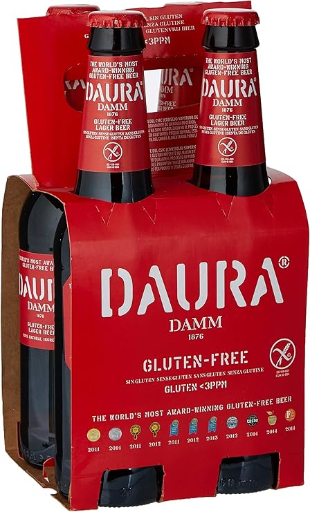 Daura Damm Gluten-Free Lager Beer, 4 x 330ml: Amazon.co.uk: Grocery