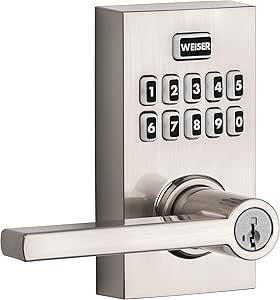 Weiser SmartCode 10 Lever Electronic Lock, Satin Nickel, Door Levers ...