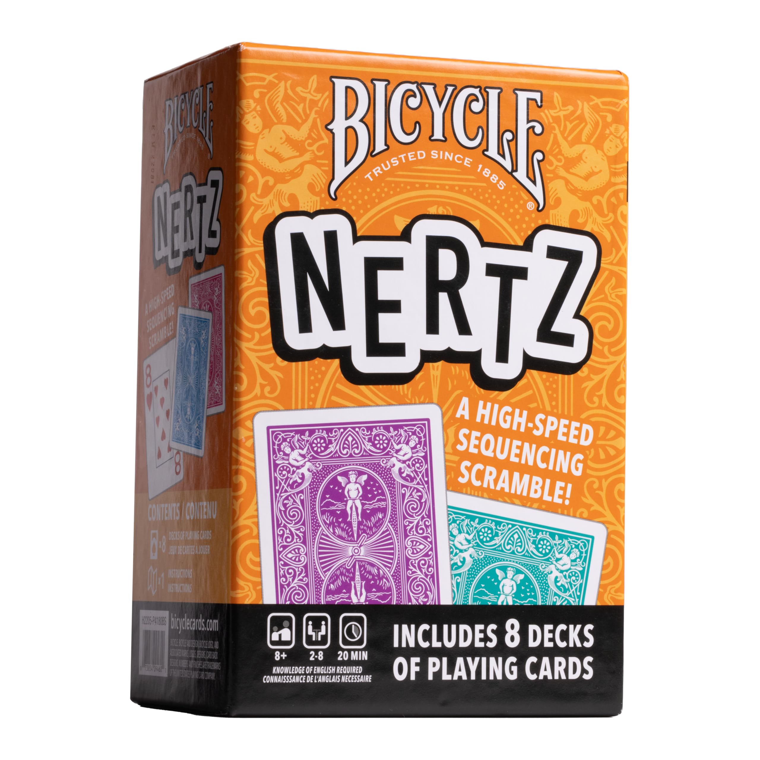 Bicycle Nertz Playing Card Game, 8 Decks of Playing Cards, Fast, Fun ...