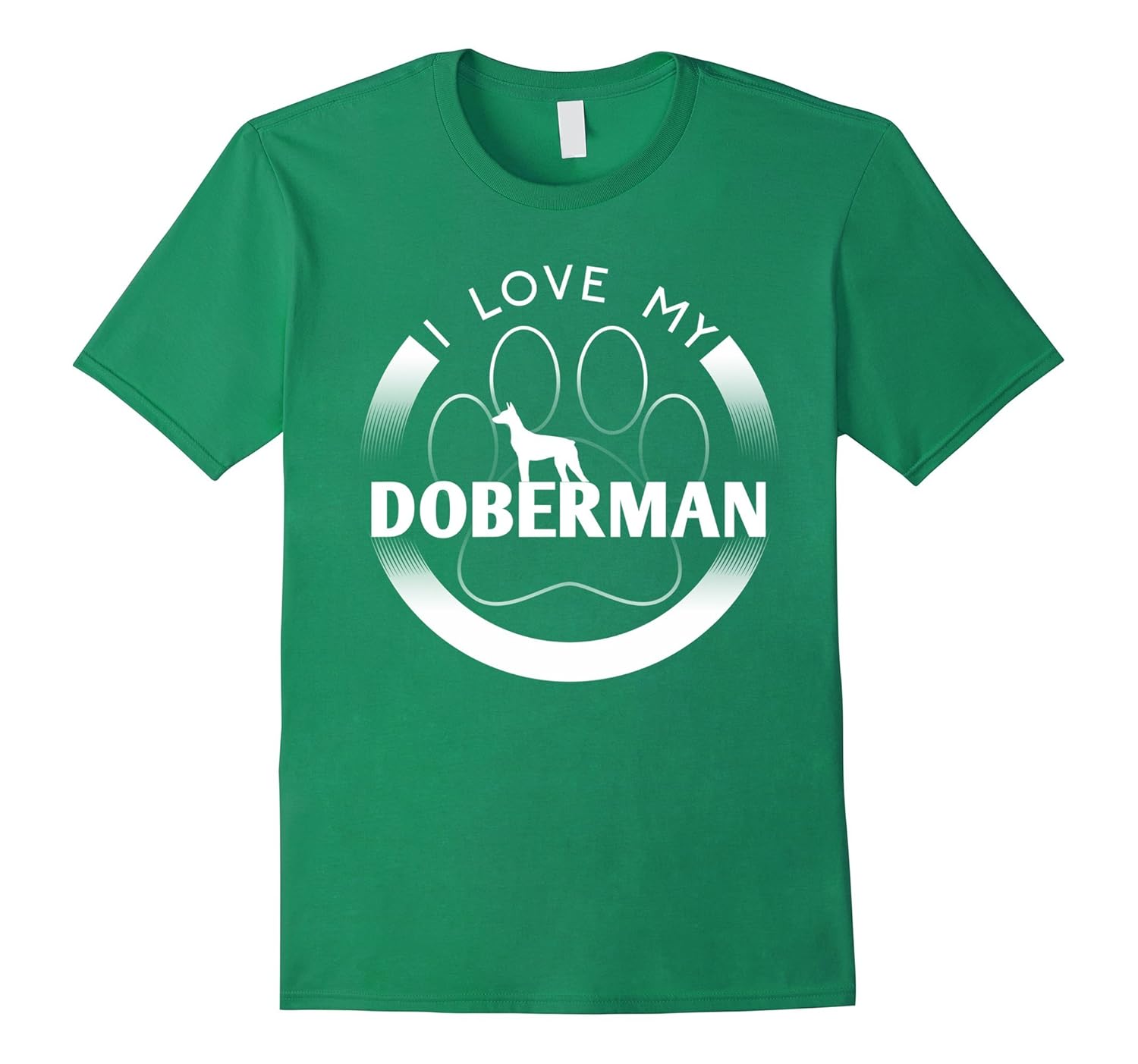 Doberman I Love My Doberman Circle Paw Simple Logo Dog Sil – Hntee.com