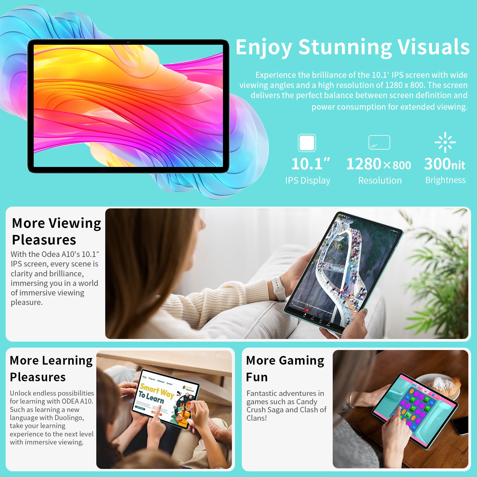 Mua Android 14 Tablets, 10 Inch Tablet, A10 Tablet 12GB RAM+128GB ROM ...