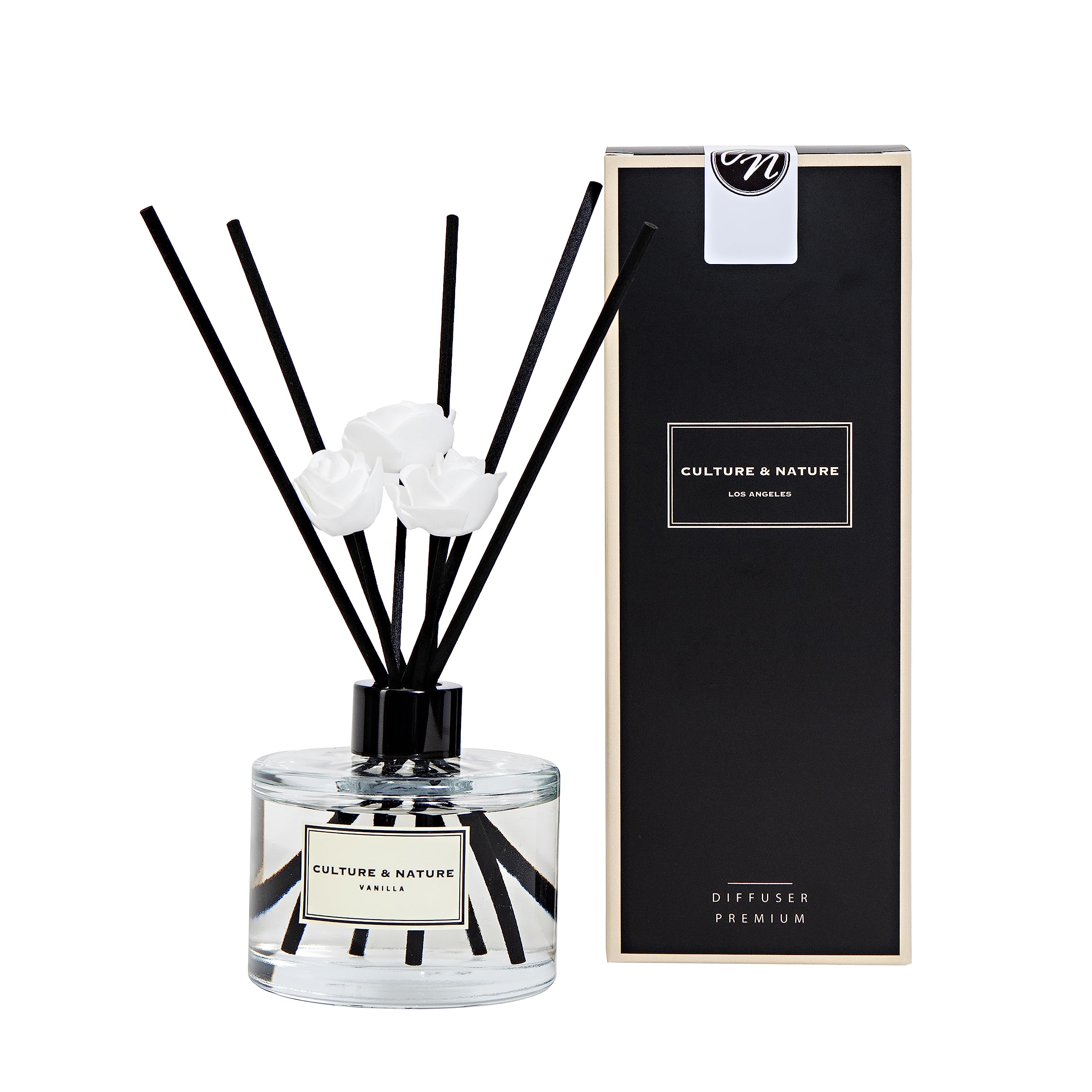 CULTURE & NATURE Reed Diffuser Set 6.7 oz (200ml) Vanilla Scented ...