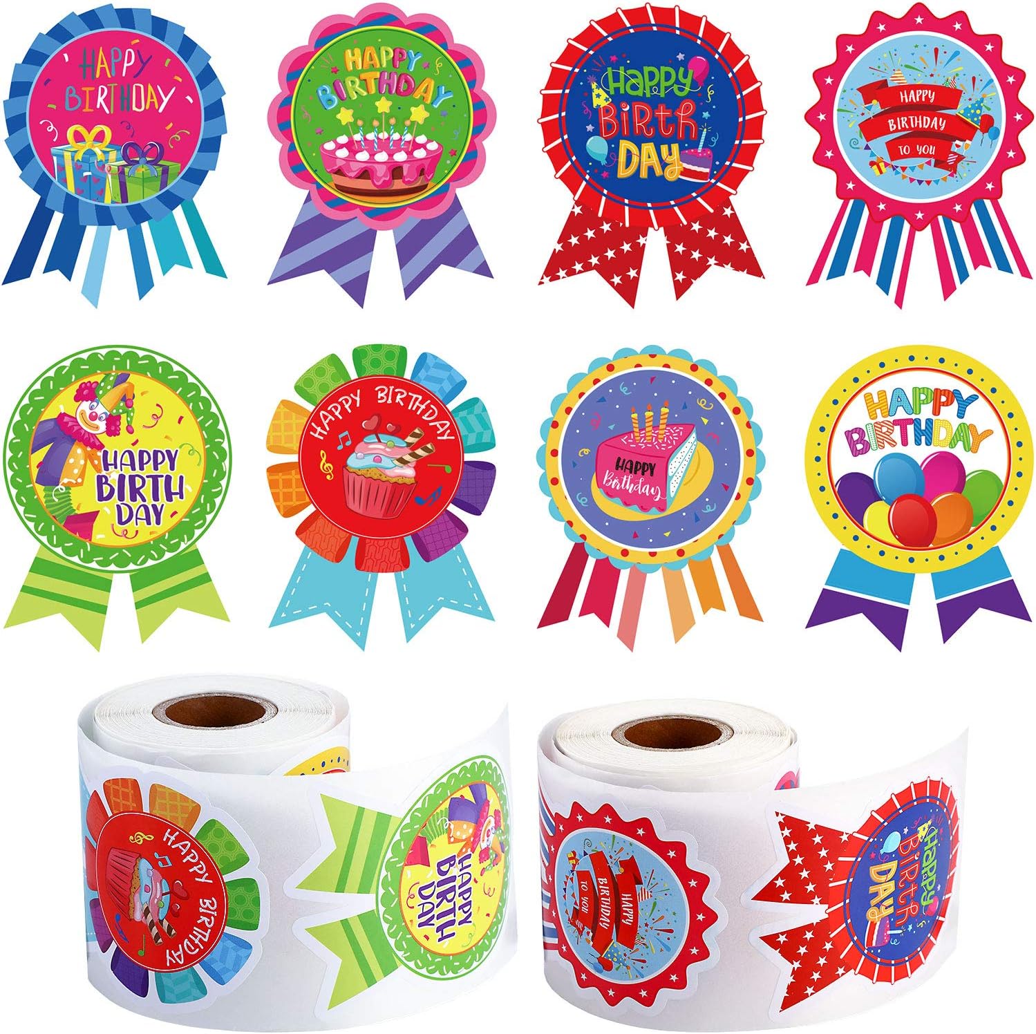 400 Pieces Happy Birthday Roll Stickers, It’s My Birthday Badge ...
