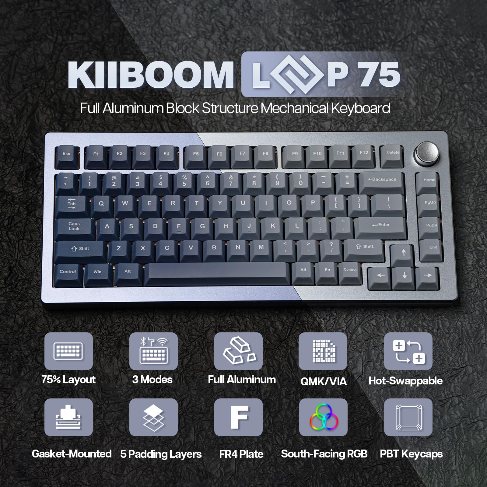 Mua KiiBoom Loop 75 75% Full Aluminum Block Structure Mechanical ...