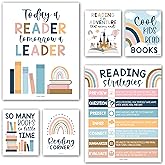 Amazon.com: Hadley Designs 6 Greenery Reading Posters for Classroom ...
