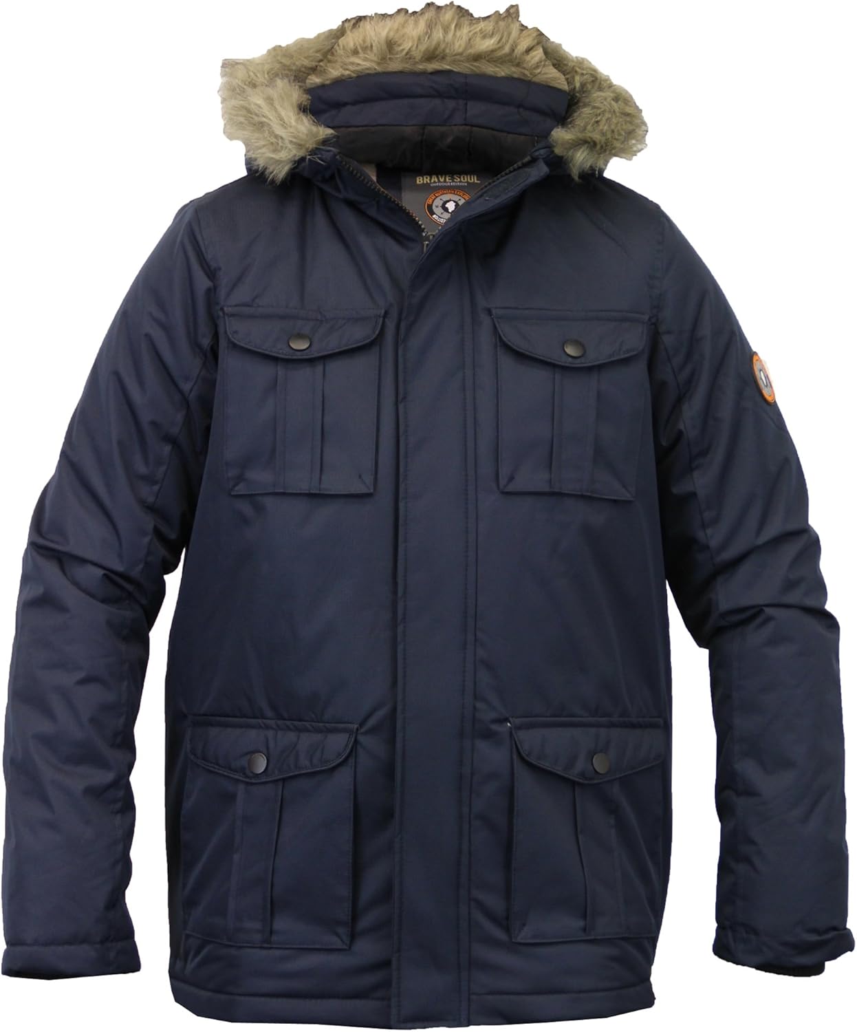 BRAVE SOUL Childrens Boys Padded Waterproof Winter Coat School Parka ...