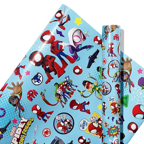 5 Pcs Spidey Wrapping Paper Spidey and His Amazing Friends Gift Wrap ...