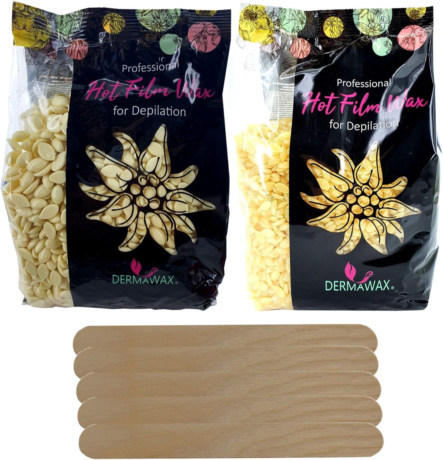 Dermawax stripless waxing- 500 Grams Natural Honey and 500 Grams White ...