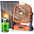 Amazon.com: Solar Camping Fan 10400mAh, Solar Powered Fan with Solar ...