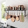KES Pot Rack Wall Mounted, 30 Inches Pot and Pan Organizer Rack for ...
