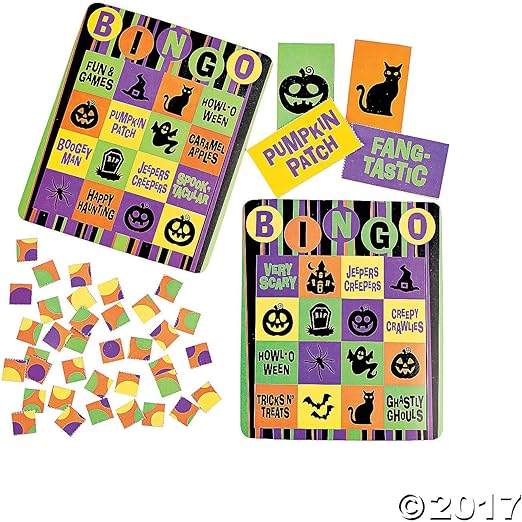 Amazon.com: ICONIC HALLOWEEN BINGO SET - Toys - 23 Pieces: Toys & Games
