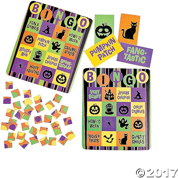 Amazon.com: ICONIC HALLOWEEN BINGO SET - Toys - 23 Pieces: Toys & Games