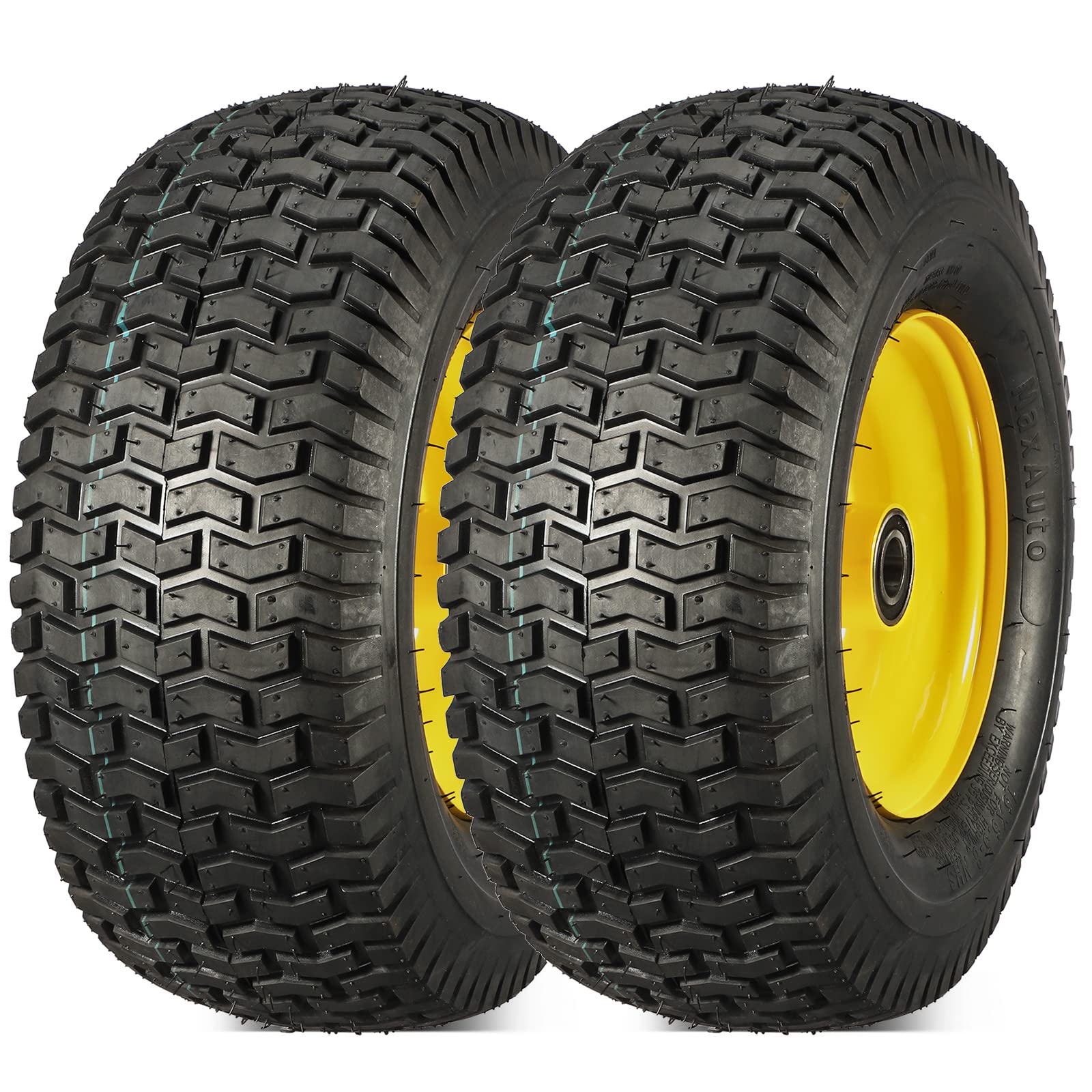 MaxAuto 2Pcs 16x6.50-8 Tire and wheel Replacement forJD Lawn Riding ...