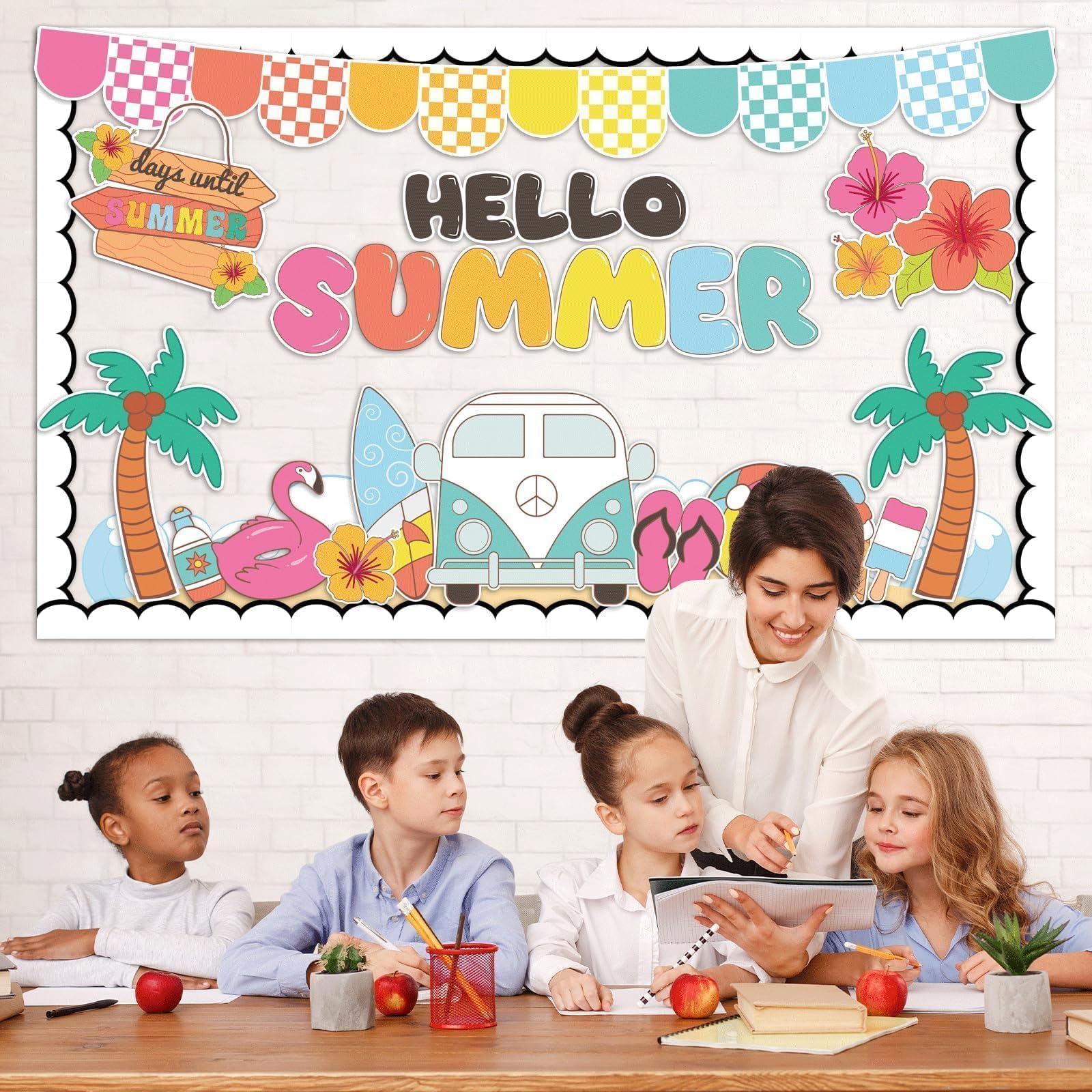 Mua Hello Summer Bulletin Board Decoration Set Summer Theme Bulletin ...