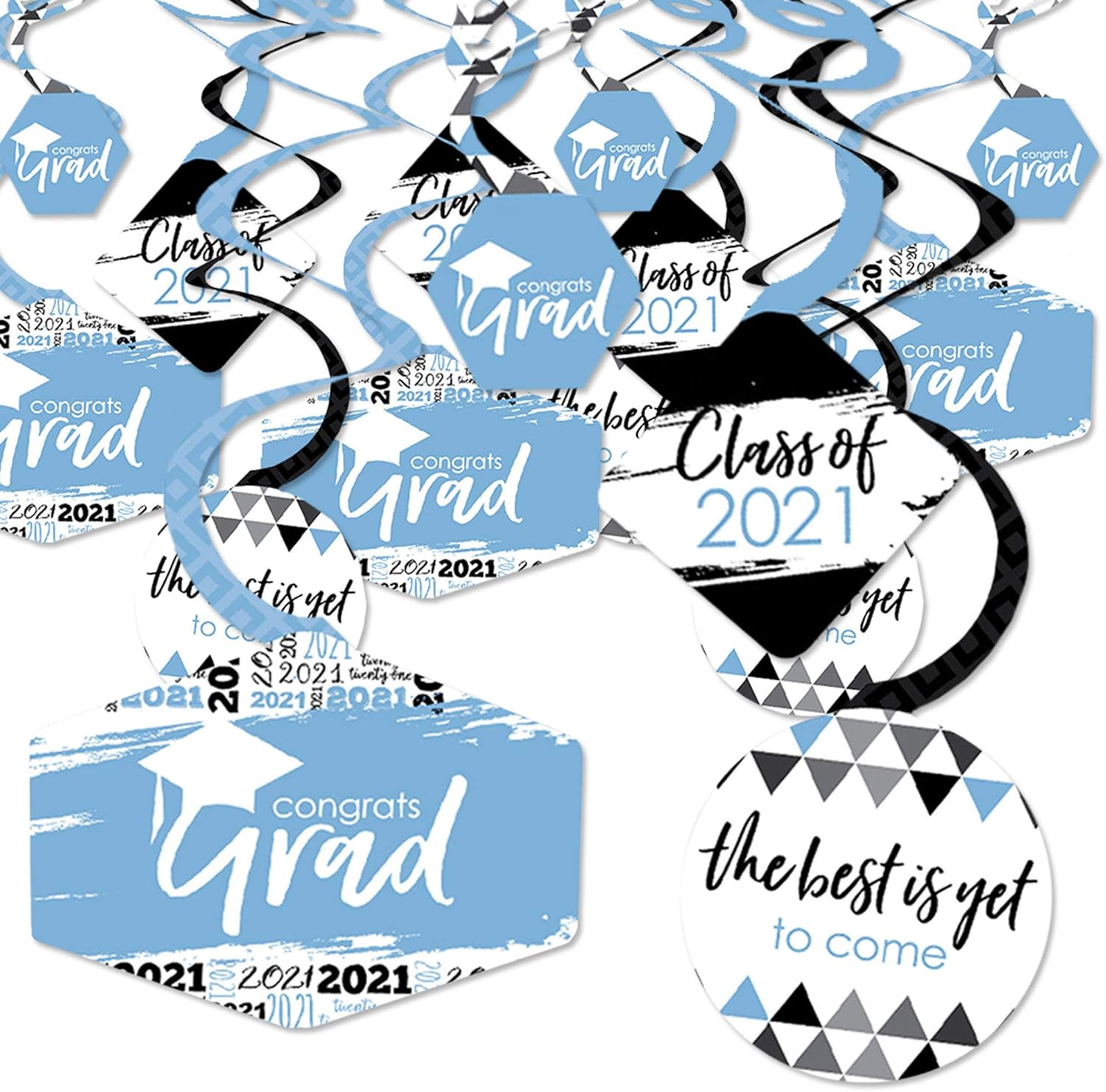 Amazon.com: Big Dot of Happiness Light Blue Grad - Best is Yet to Come ...