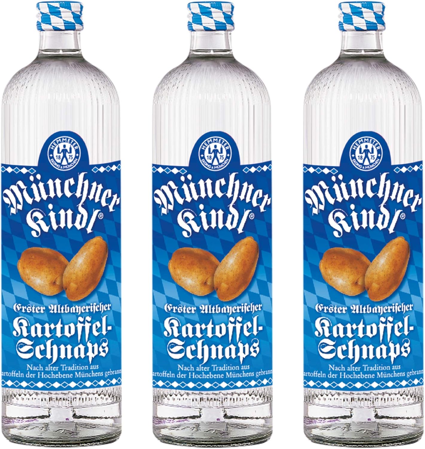 Hemmeter Münchner Kindl Kartoffelschnaps (3 x 0.7 l): Amazon.de: Bier ...