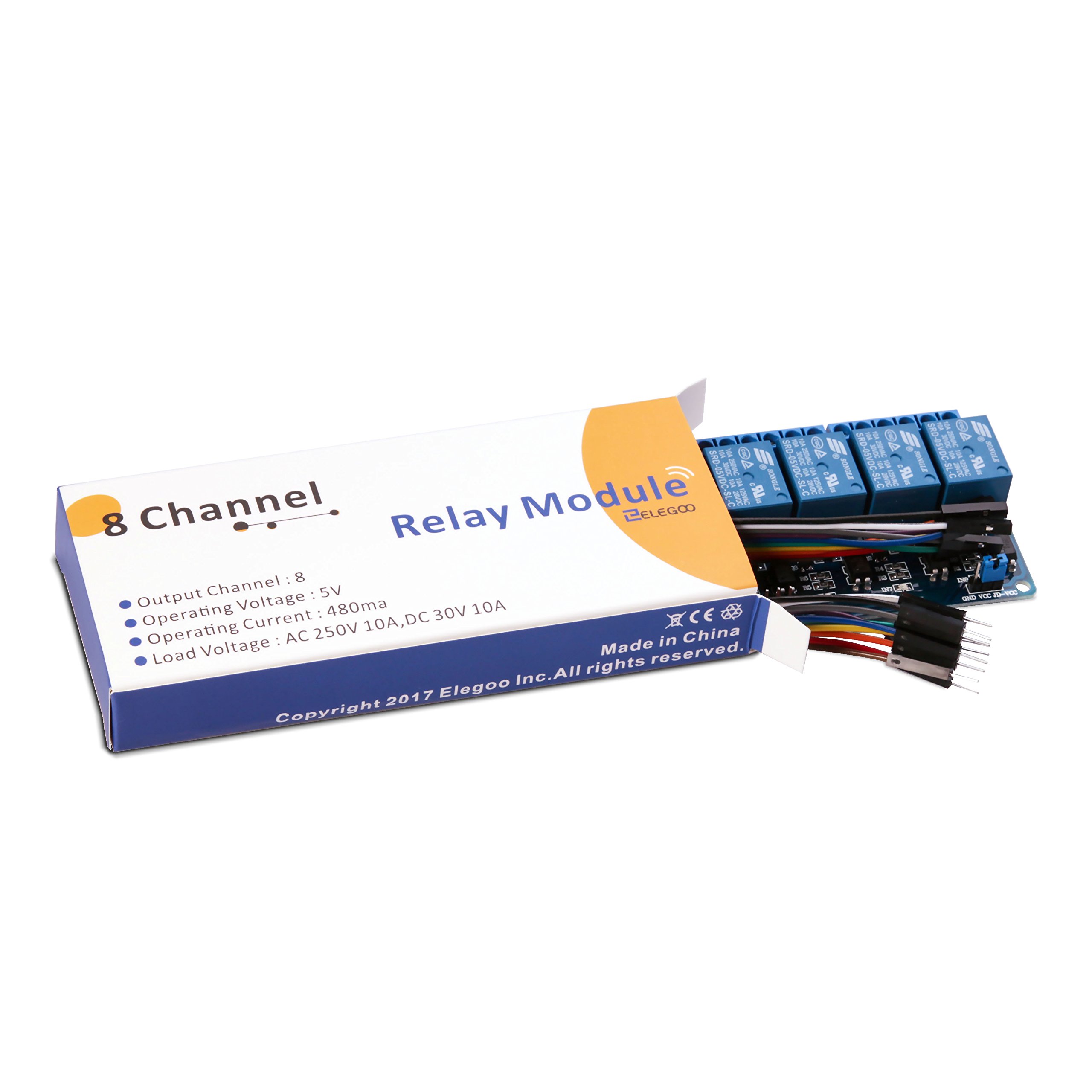 Mua ELEGOO 8 Channel DC 5V Relay Module with Optocoupler Compatible with Arduino UNO R3 MEGA ...