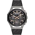 Amazon.com: Bulova CURV Chronograph Black and Titanium Watch 98A162 ...
