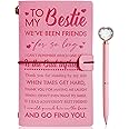 Amazon.com : JEWPHX To My Bestie Leather Journal Set with Pen,Best ...
