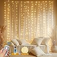 Amazon.com: HOLITS 2 Pack Fairy Curtain Lights Upgraded 100% Tangle ...