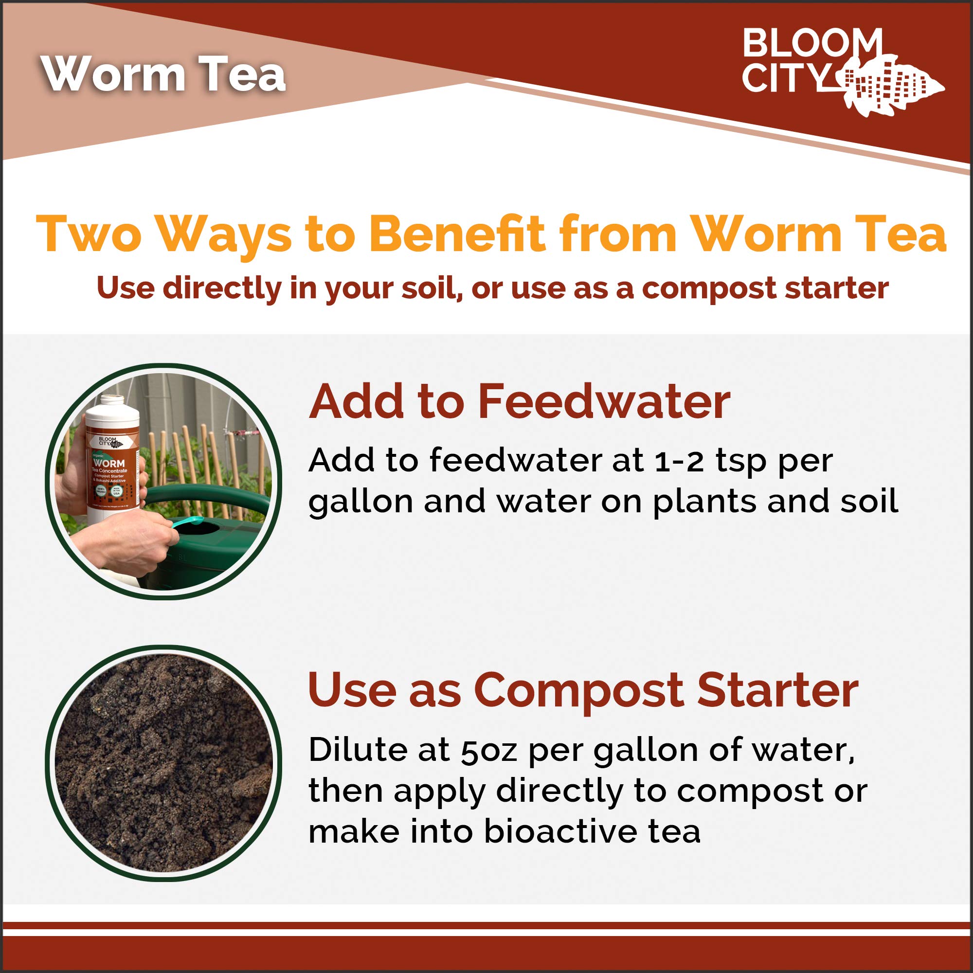 Organic Worm Tea Concentrate And Compost And Bokashi Booster By Bloom ...