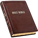 KJV Holy Bible, Giant Print Full-size Faux Leather Red Letter Edition - Thumb Index & Ribbon ...