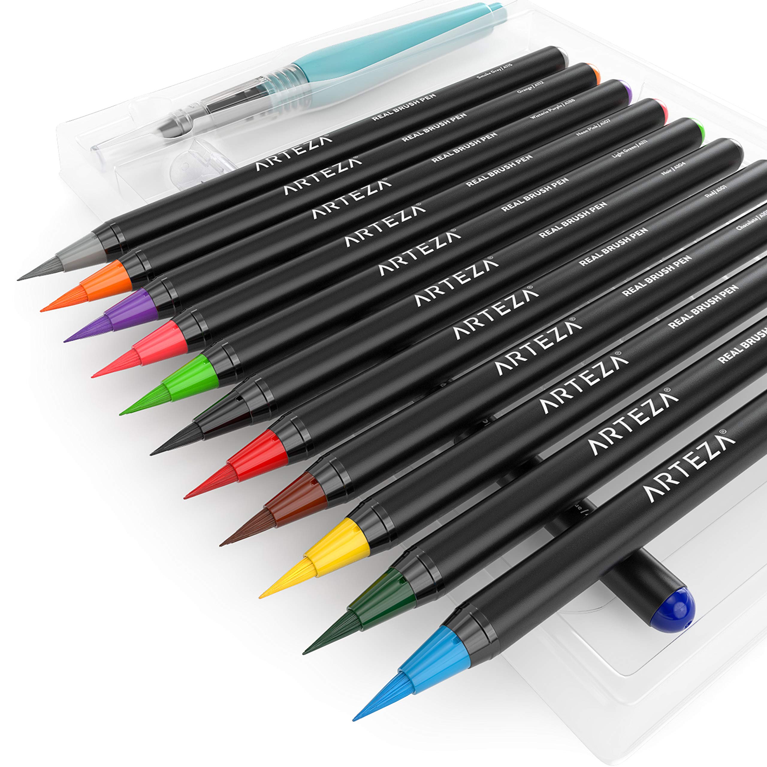 Arteza Real Brush Pens 12 Paint Markers With Flexible Brush Tips