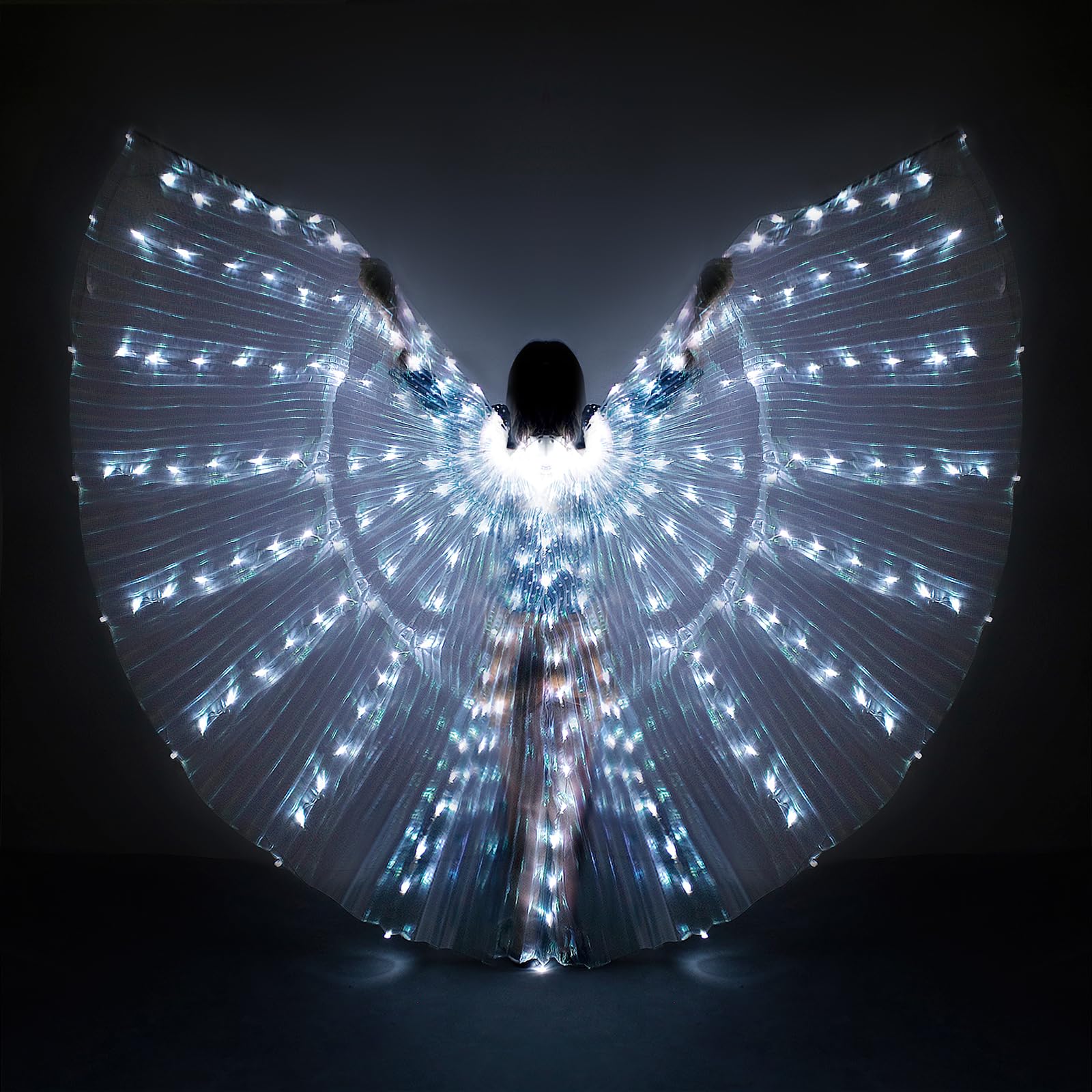 iMucci LED Wings Halloween Costume for Women Glow Angel Wings Light up ...