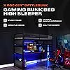 X Rocker BattleBunk Twin Size Gaming Bunk Bed, Durable Metal Frame with ...