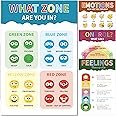 Amazon.com: ARNOLILI 4 Feelings Chart For Kids Emotions Chart For Kids ...