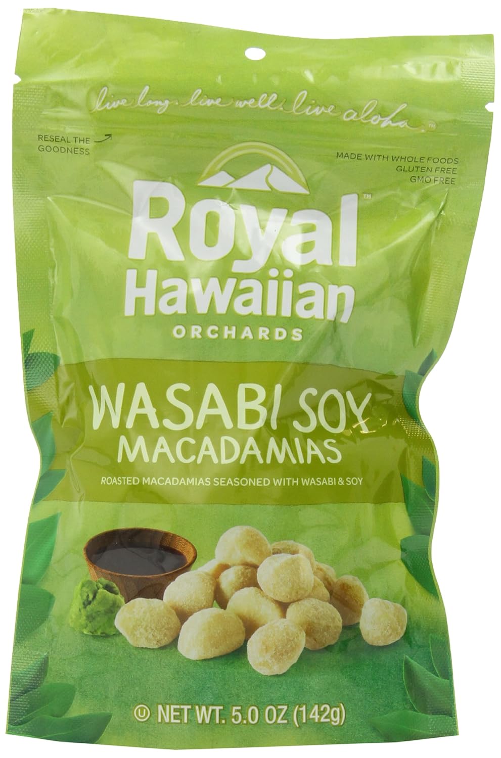 Amazon.com : Royal Hawaiian Orchards Macadamias, Wasabi and Soy, 5 ...