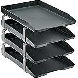 Amazon.com : Acrimet Traditional Letter Tray 4 Tier Front Load Plastic ...
