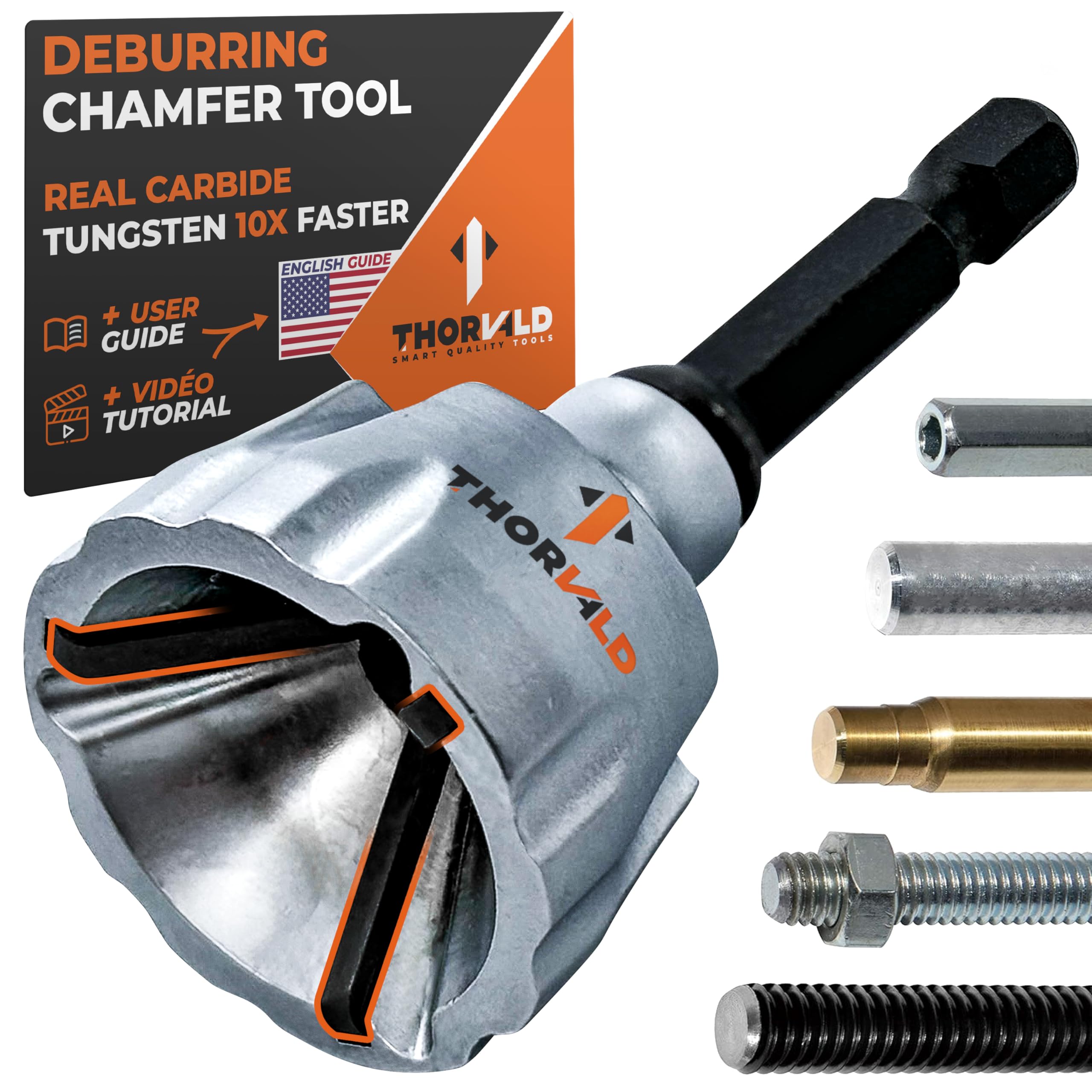 THORVALD Deburring External Chamfer Tool with Tungsten Carbide Blade ...