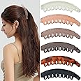 Amazon.com : 6 Pack Small Banana Hair Clips for Women Non Slip Ponytail Banana Clip for Thin ...