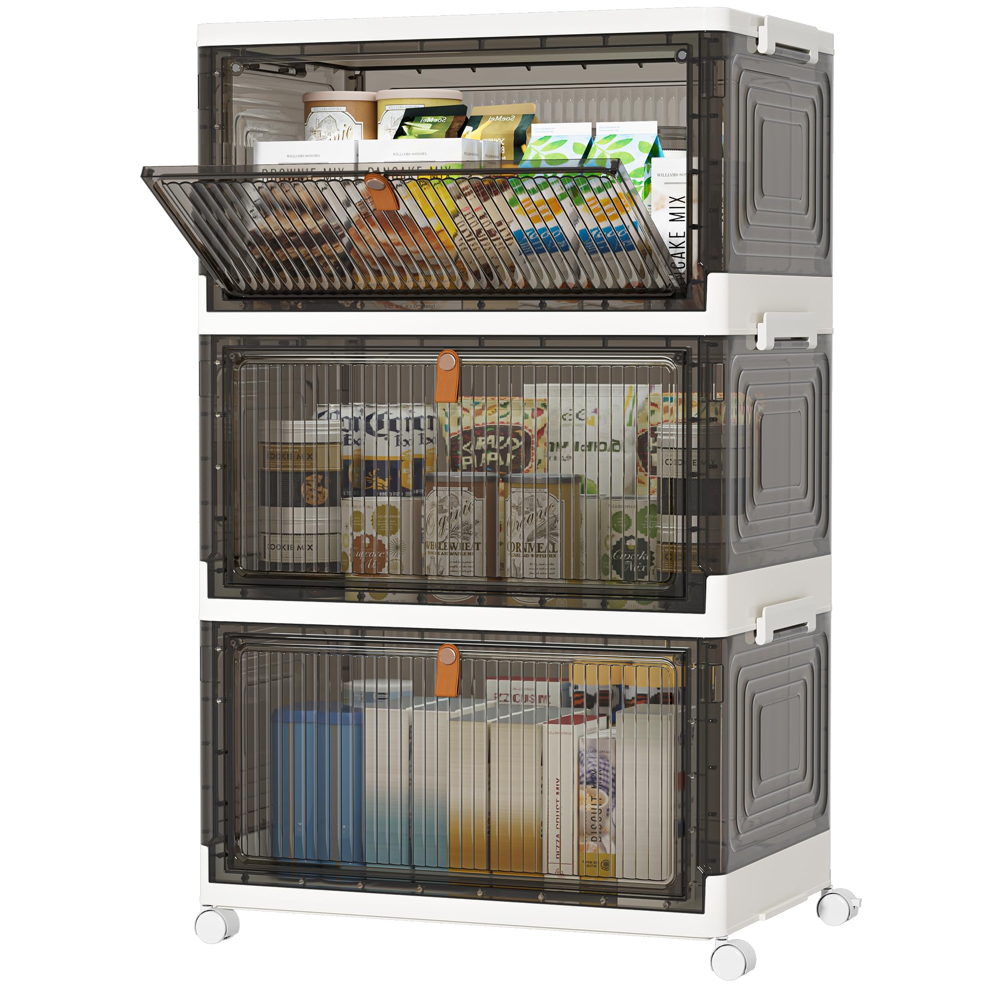 HOMIDEC Closet Organizers and Storage 70Qt 3 Pack Stackable Storage ...