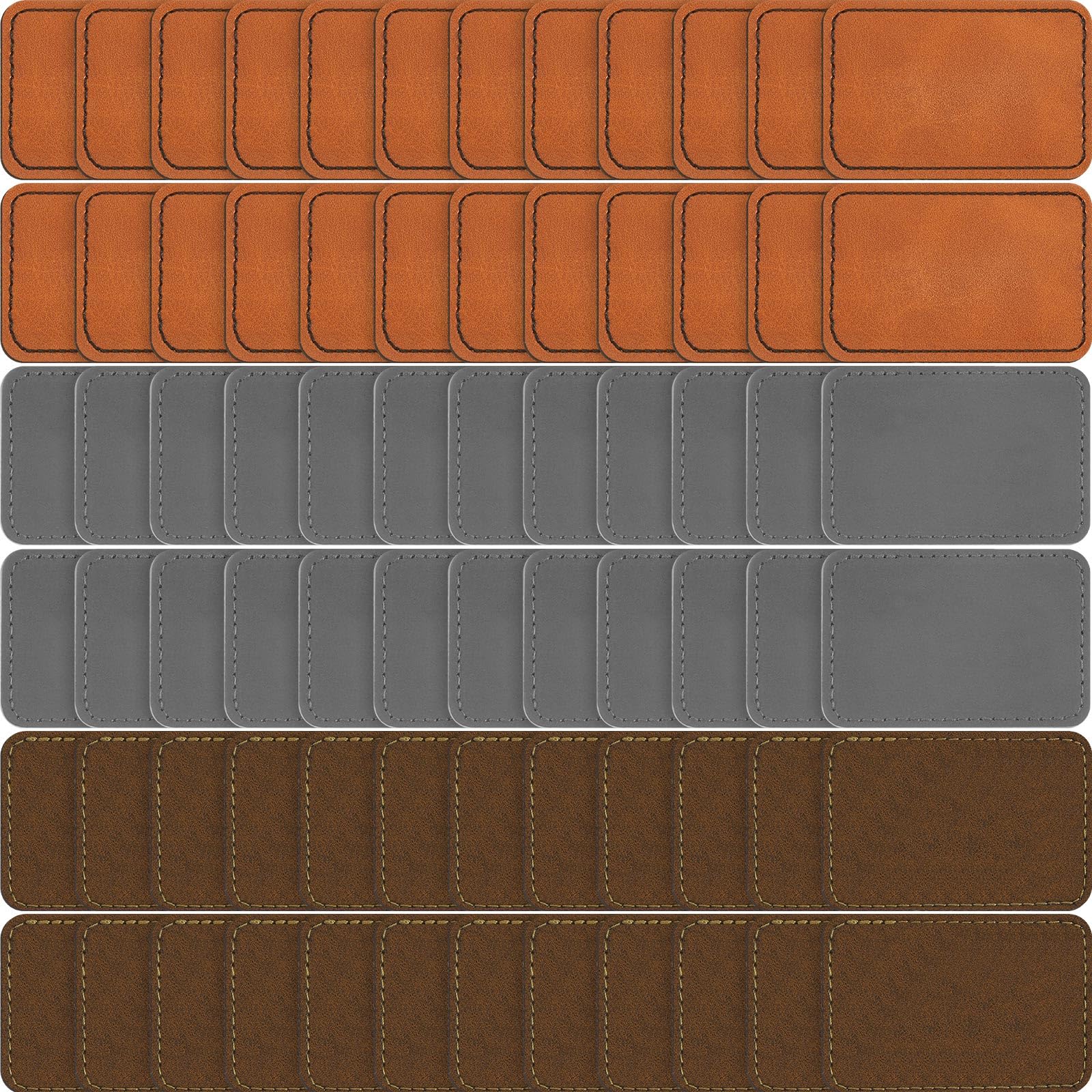 Dunzy 60 Pcs Blank Leatherette Hat Patches with Adhesive Rustic ...