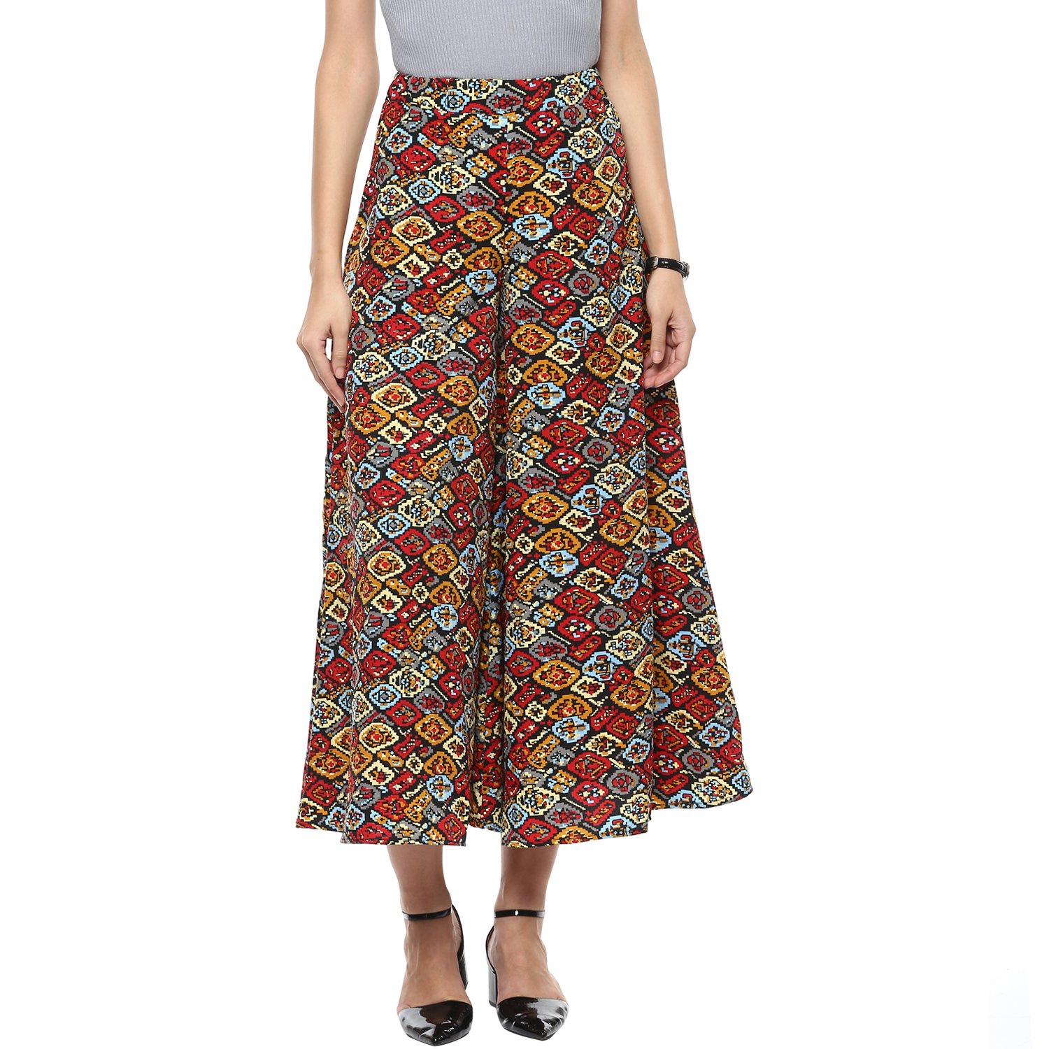 Buy Urban Women women Multi color printed plazzo-Extra Large at Amazon.in